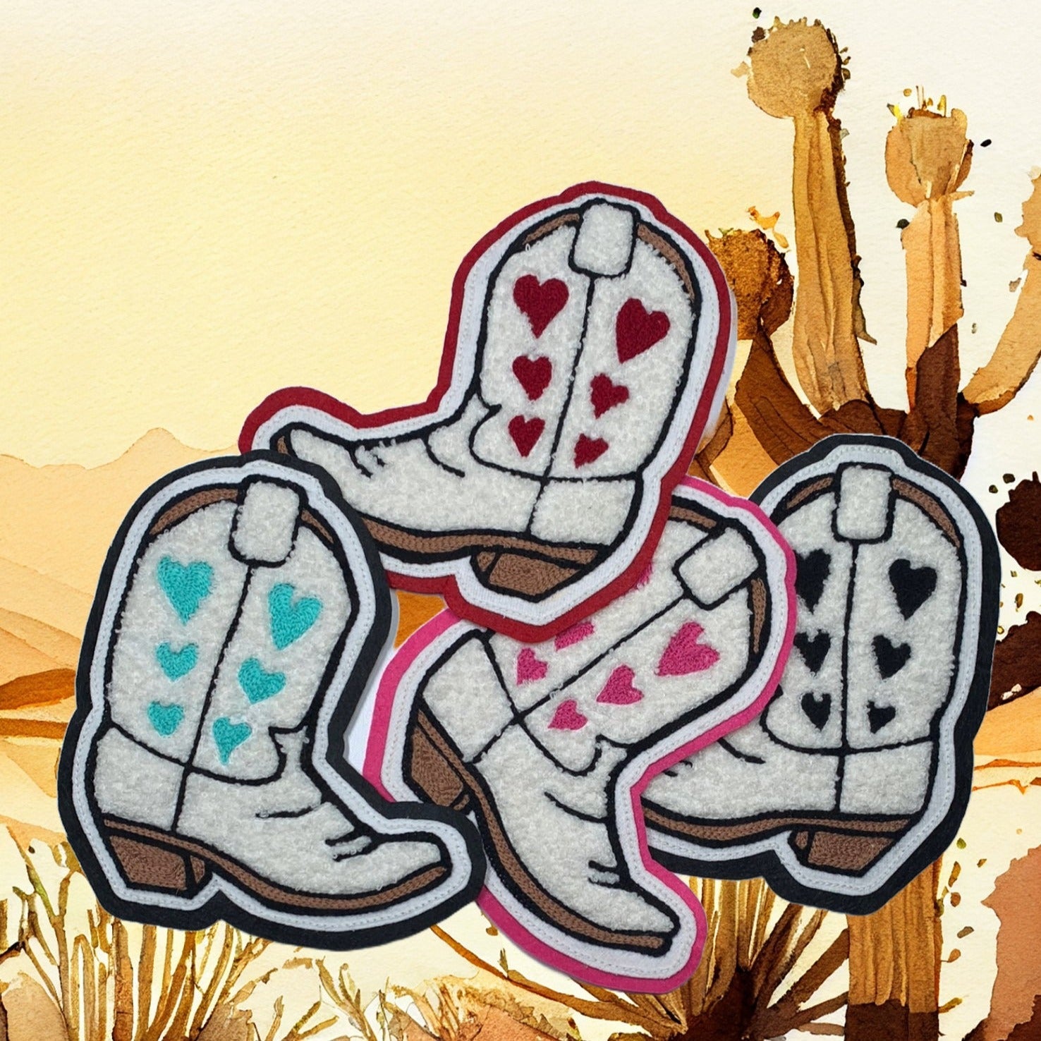 Sweetheart of the Rodeo Chenille Boot Patches